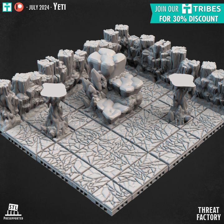 3D Printable Ice cave: modular & OpenLock by Threat Factory