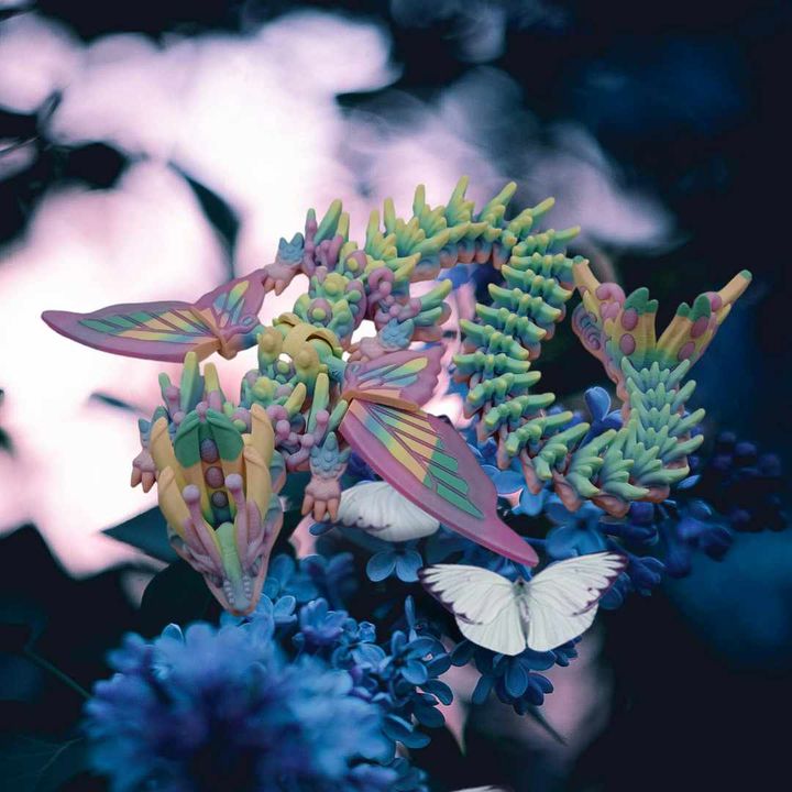 3D Printable Winged Butterfly Dragon by The Dragon's Den
