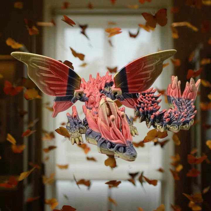 3D Printable Winged Butterfly Dragon by The Dragon's Den