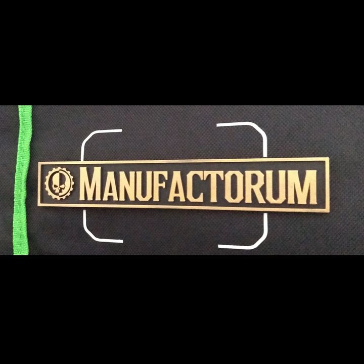 3D Printable Manufactorum Plaque by Ayeohx