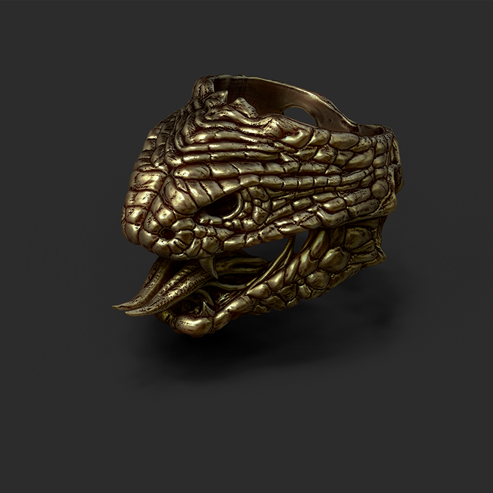 3D Printable Snake ring by Hleb Donskov