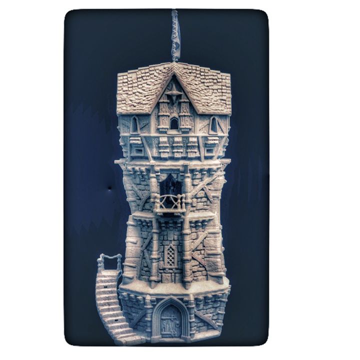 3D Printable Tower - Skyward Sentinel by Fabio