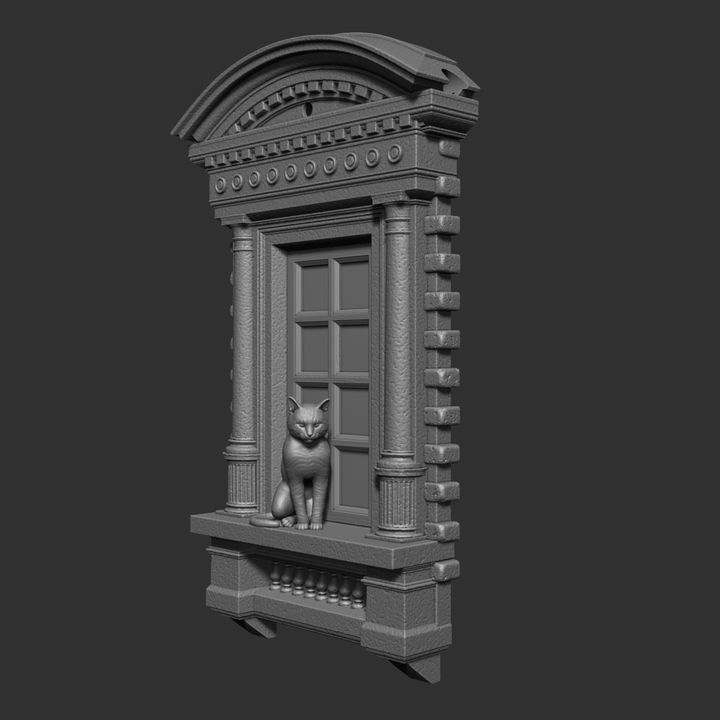 3D Printable Cat and window by Aronon