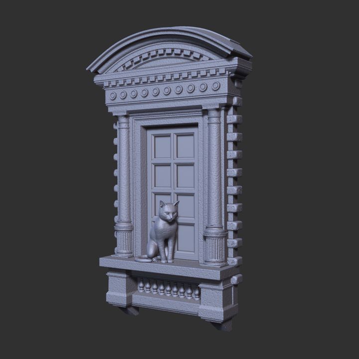 3D Printable Cat and window by Aronon