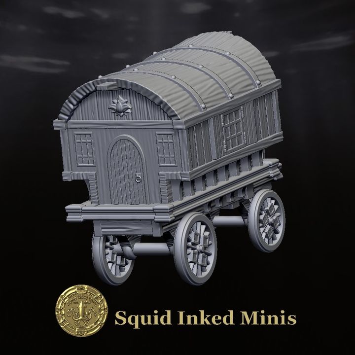 3D Printable Caravan Wagon by Squid Inked Minis