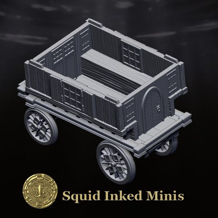 3D Printable Caravan Wagon by Squid Inked Minis