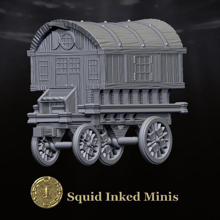 3D Printable Caravan Wagon by Squid Inked Minis