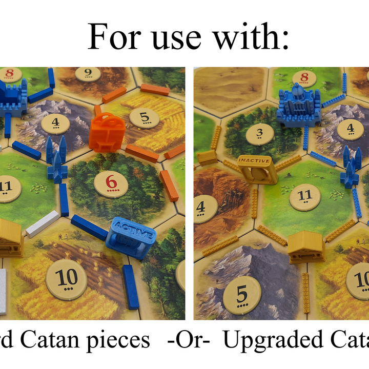 3D Printable Catan Cities and Knights Expansion Upgraded Game Pieces by ...