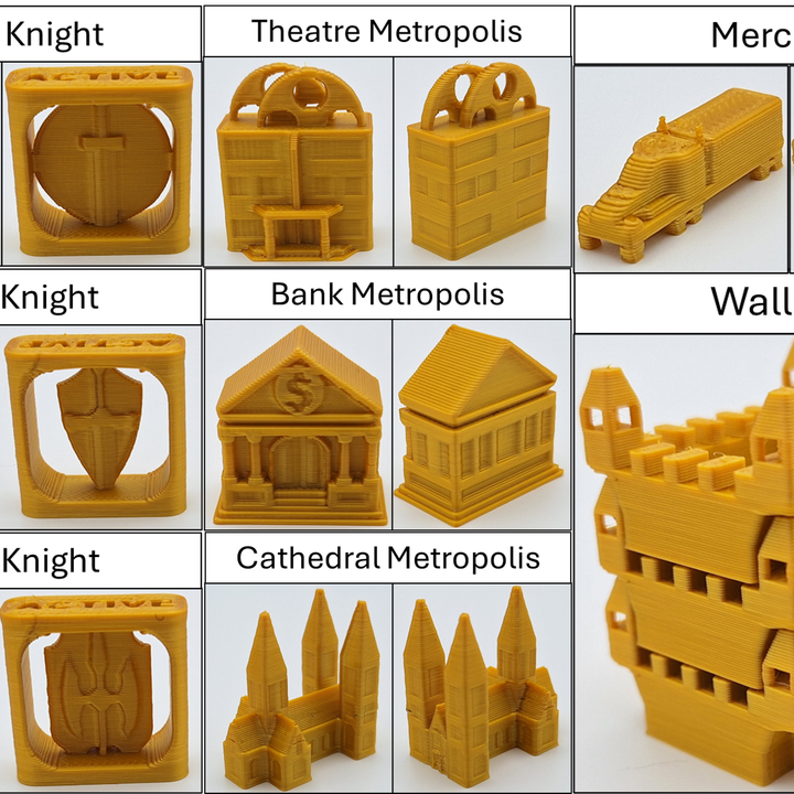 3D Printable Catan Cities and Knights Expansion Upgraded Game Pieces by ...
