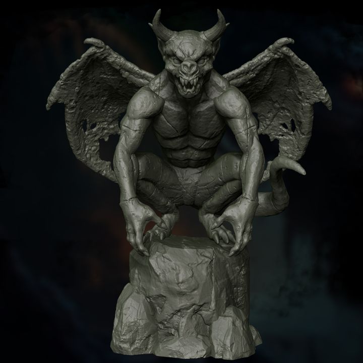 3D Printable Gargoyle by Monster Atlas