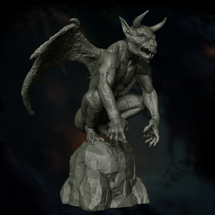 3D Printable Gargoyle by Monster Atlas