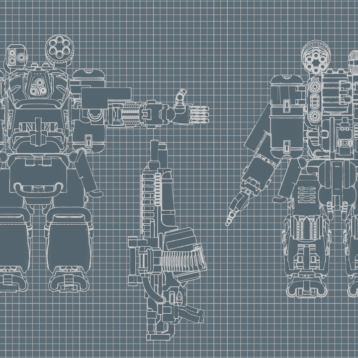 3D Printable Apollo medium mech by Crimson Steel Mechworks
