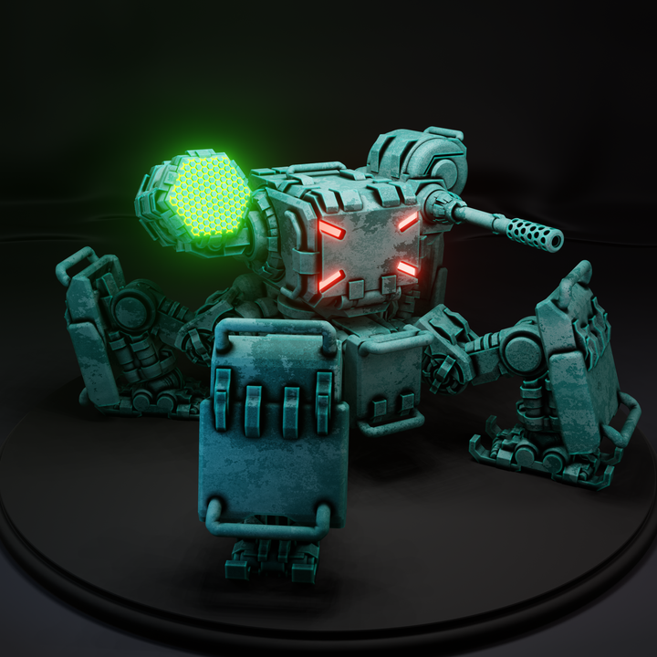 3D Printable Karnikos merc quad medium mech by Crimson Steel Mechworks