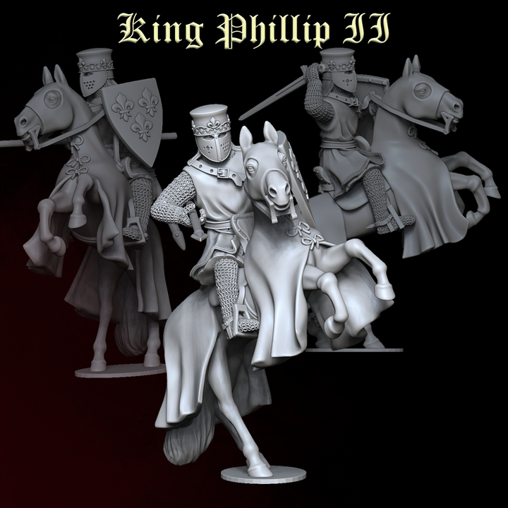 3D Printable King Phillip II of France by Styriwar
