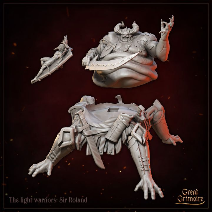 3D Printable Sir Roland by Great Grimoire