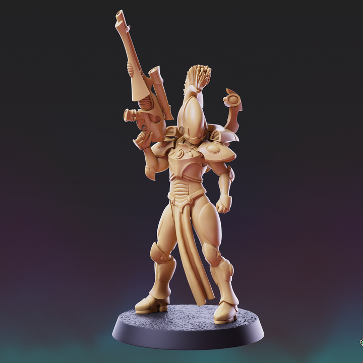 3D Printable Space Elf Vanquisher Male - Pose 1 by PSMiniatures