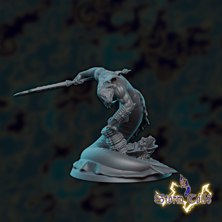 3D Printable Nagakin Warrior A (50mm Base) by 3DPZStudio