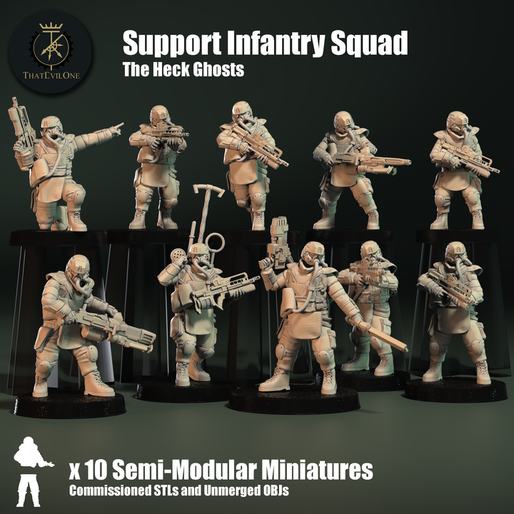 3D Printable Support Infantry - Commissioned by ThatEvilOne