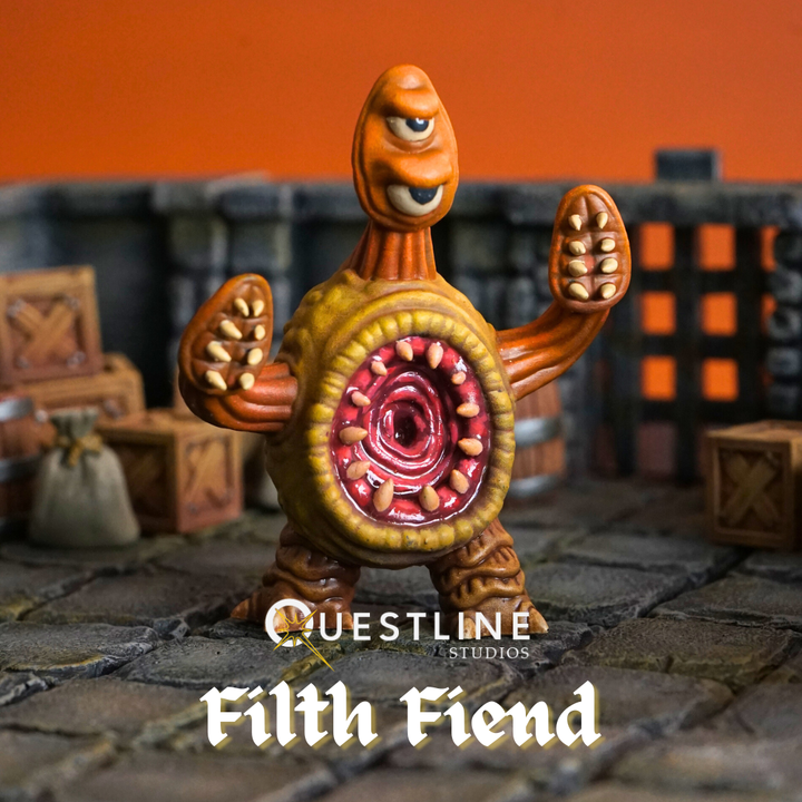 3D Printable Filth Fiend (Otyugh) by Questline Studios