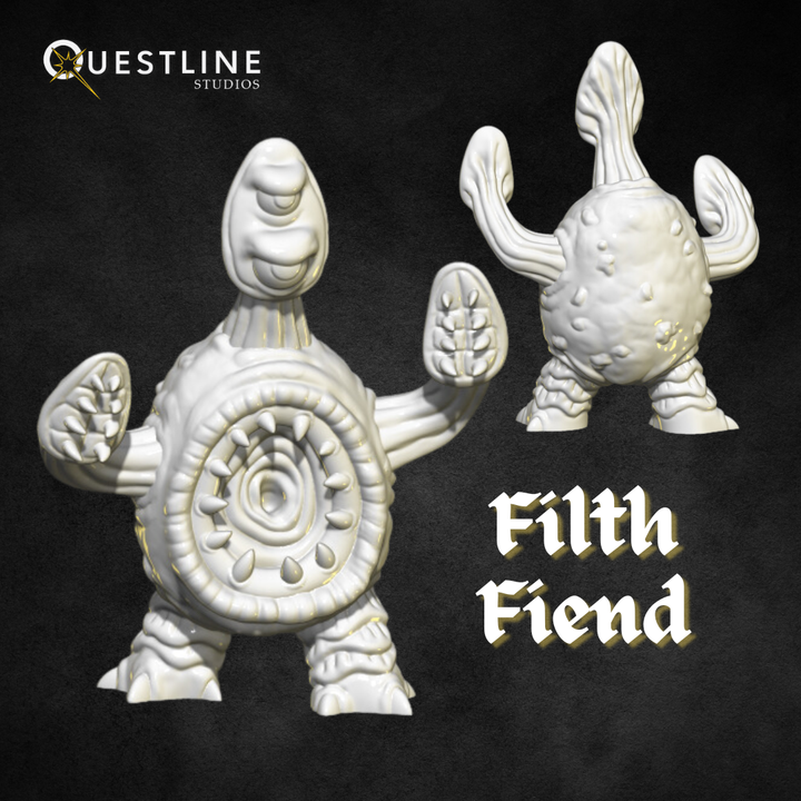 3D Printable Filth Fiend (Otyugh) by Questline Studios