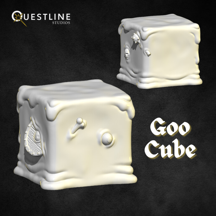 3D Printable Goo Cube (Gelatinous Cube) by Questline PH