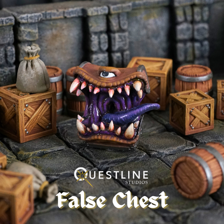 3D Printable False Chest (Mimic) by Questline PH
