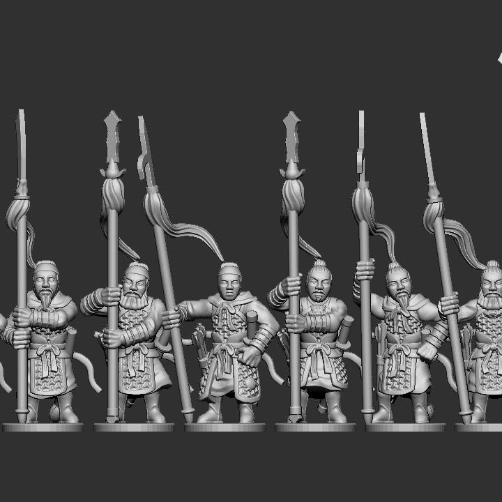 3D Printable 10mm Song Dynasty Spear Armoured Foot by Ten Kingdoms ...