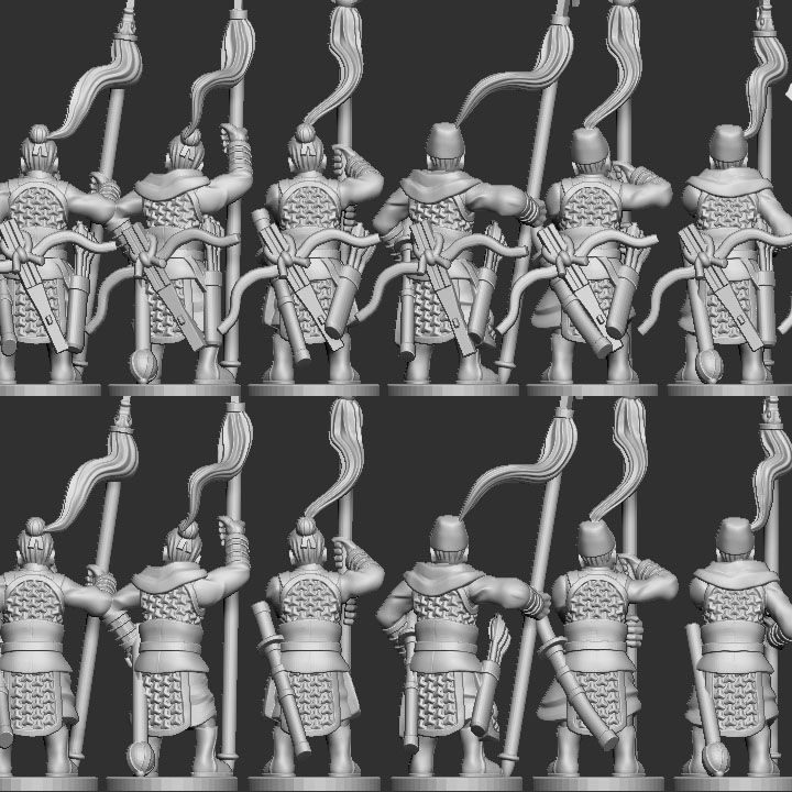 3D Printable 15mm Song Dynasty Spear Armoured Foot by Ten Kingdoms ...