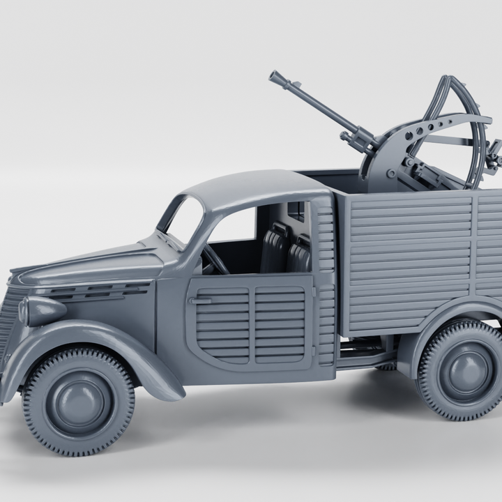 3D Printable Autocannone da 8/59 su Fiat 508C (Italy, WW2) by Wargame3d