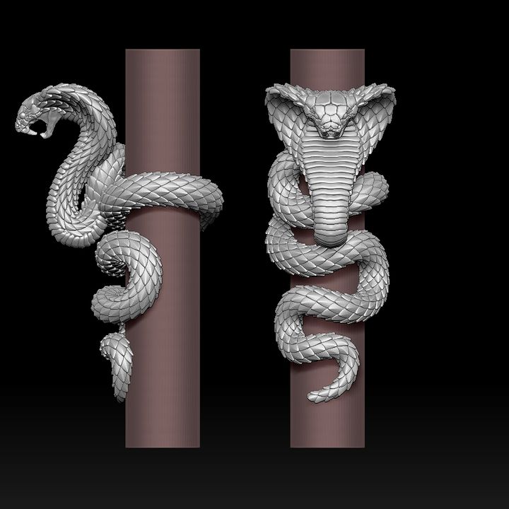 3D Printable cobra snake by 3Dimontis