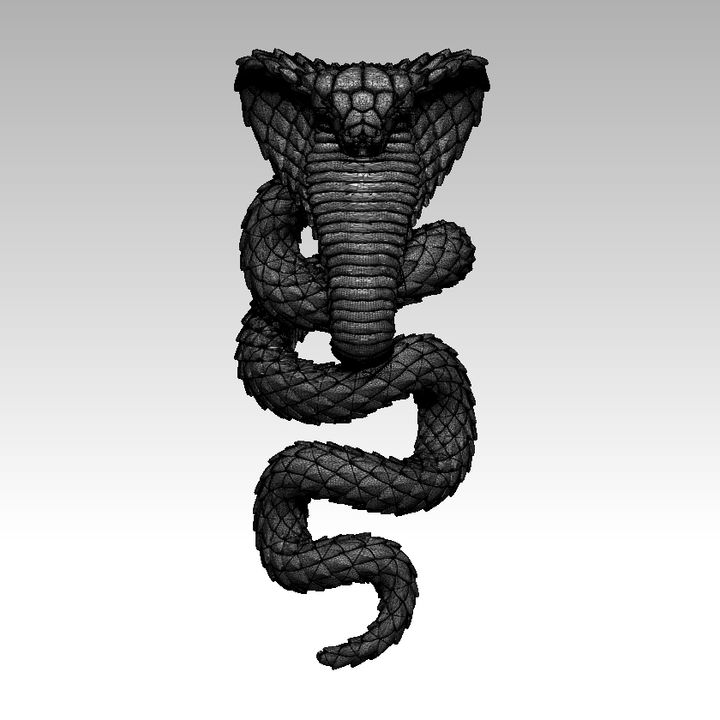 3D Printable cobra snake by 3Dimontis
