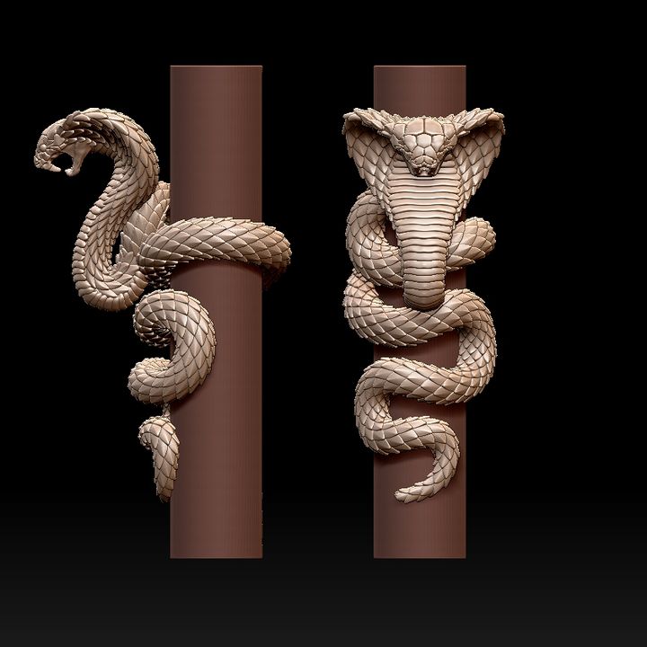 3D Printable cobra snake by 3Dimontis