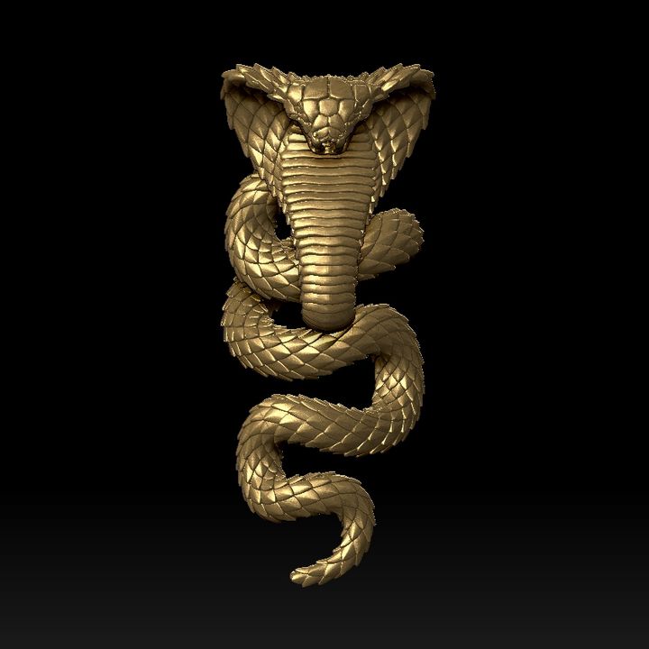 3D Printable cobra snake by 3Dimontis