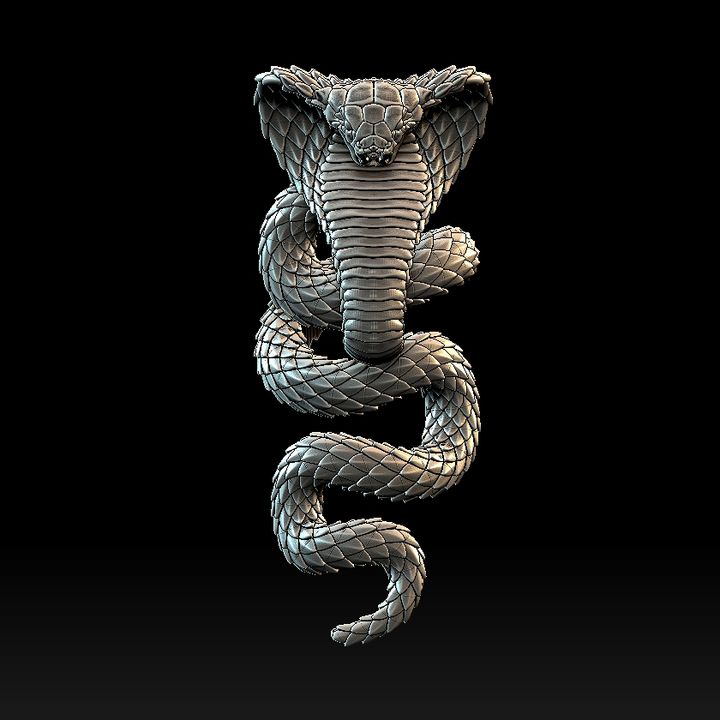 3D Printable cobra snake by 3Dimontis