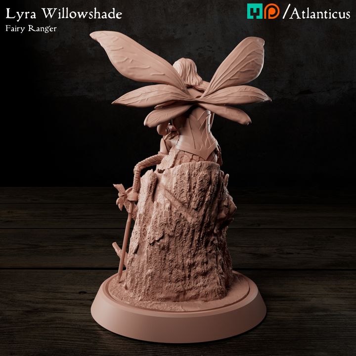 3D Printable Female Fairy Ranger - Lyra Willowshade - Sitting by ...