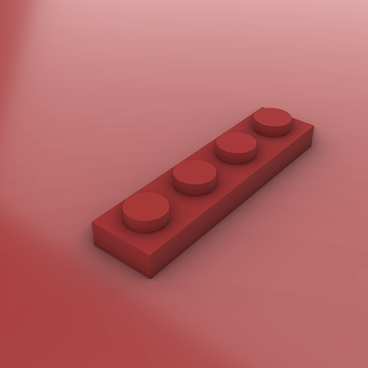 3D Printable LEGO Plate 1X4 by VLAD-MARIUS