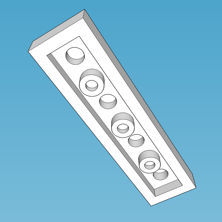 3D Printable LEGO Plate 1X4 by VLAD-MARIUS