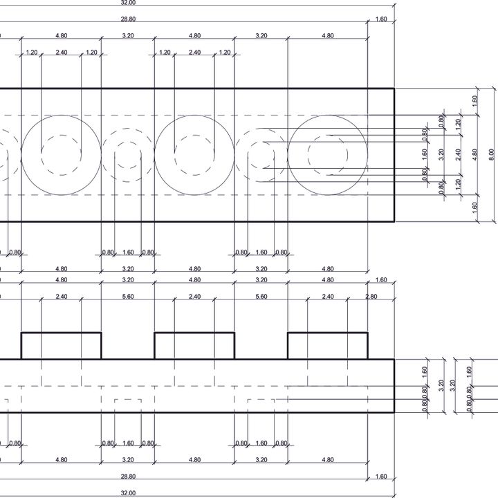 3D Printable LEGO Plate 1X4 by VLAD-MARIUS