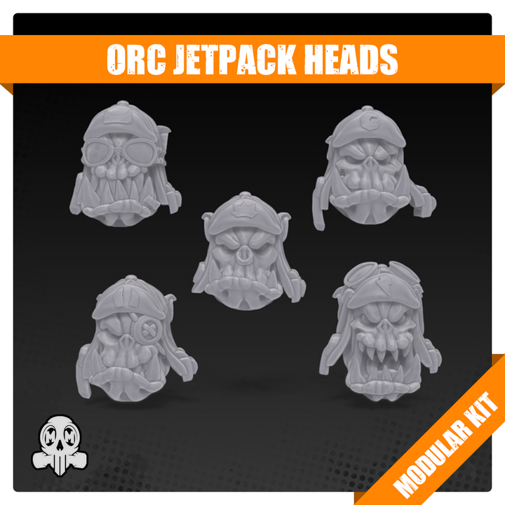 3D Printable Orc Jetpack Heads - Bits by Malicious Mini's
