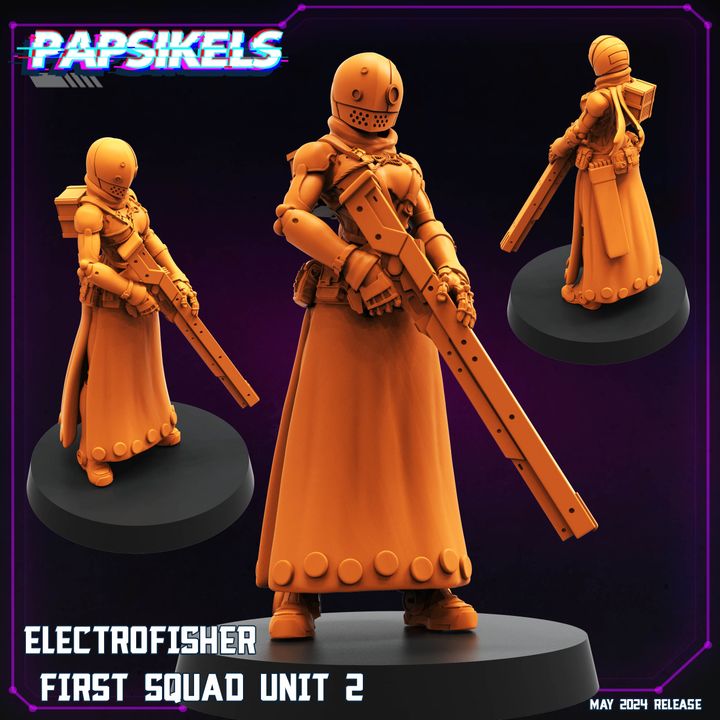3D Printable ELECTROFISHERS SQUAD by PAPSIKELS MINIATURES