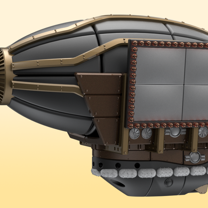 3D Printable Sci-fi Blimp/Zeppelin by LOOTgames