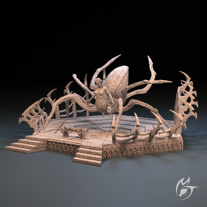 3D Printable Spider God Statue - Scatter Terrain by Making Tlon