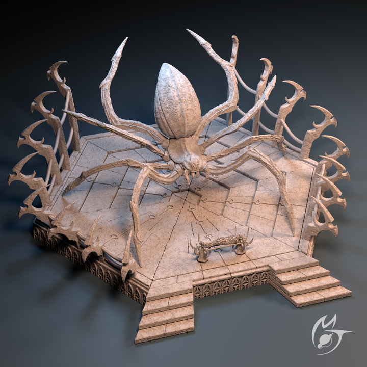 3D Printable Spider God Statue - Scatter Terrain by Making Tlon