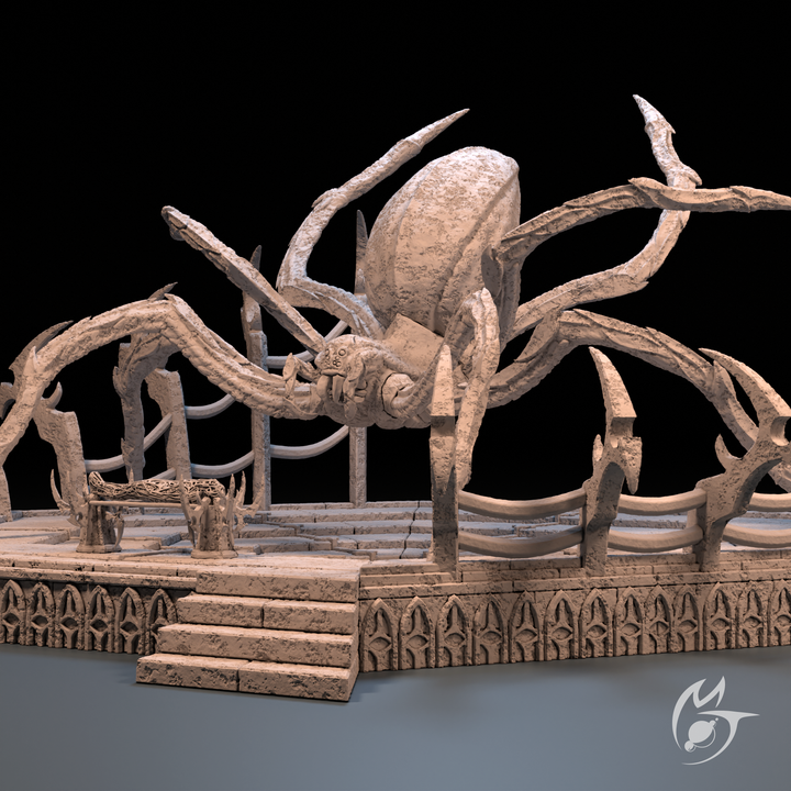 3D Printable Spider God Statue - Scatter Terrain by Making Tlon