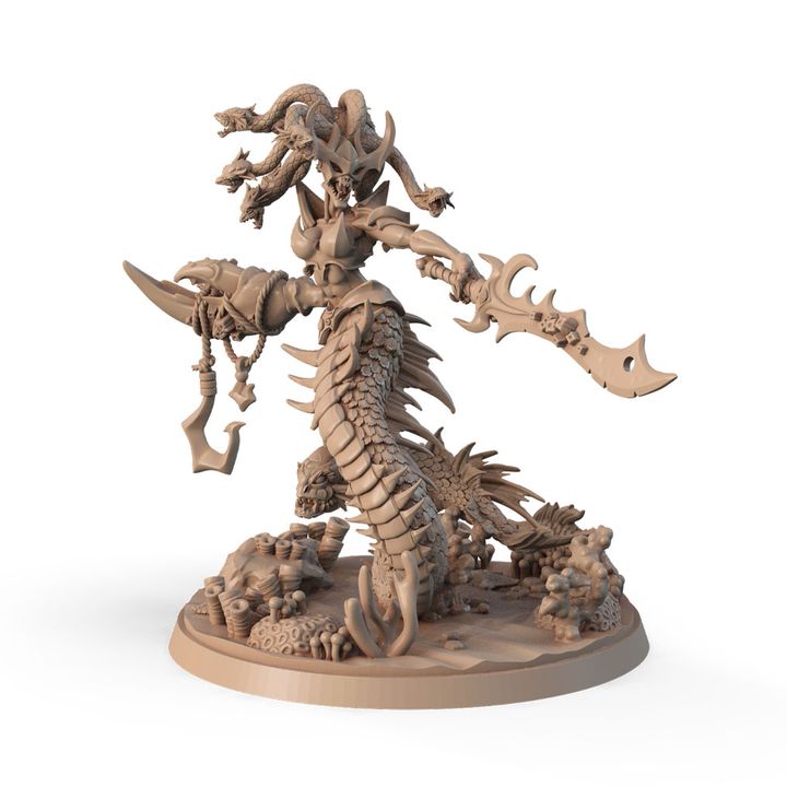 3D Printable Dark Mermaid with Sword by Signum Workshop