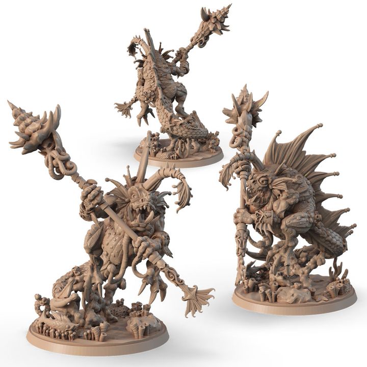 3D Printable Deepspawn with Staff by Signum Workshop