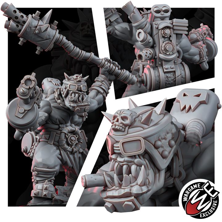 3D Printable ORK MAD RIDERS MUFFLER FIGHTA by Wargame Exclusive