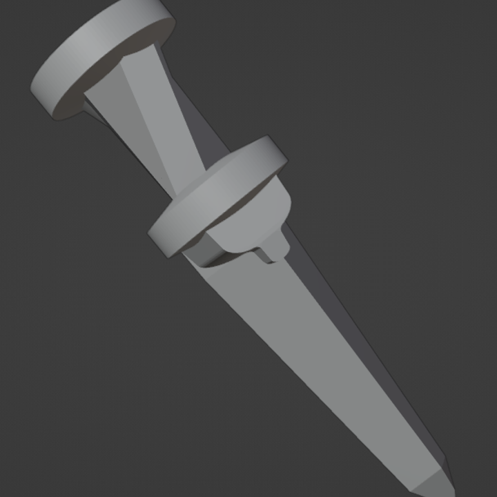 3D Printable Rondel dagger by Dave