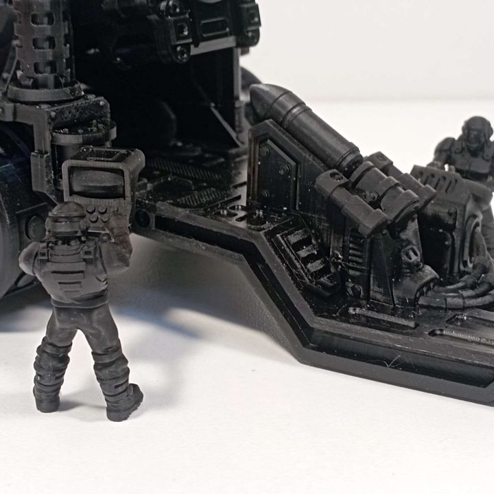 3D Printable Heavy Artillery Mount with Earthquaker Cannon & Gorgon ...