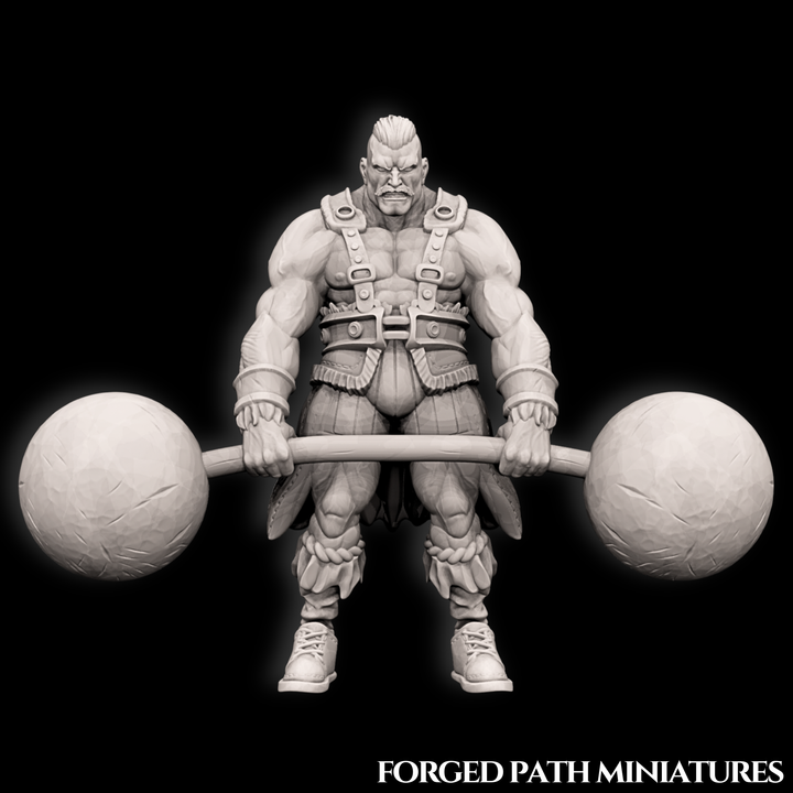 3D Printable Medieval Circus - Strongman by Forged Path Miniatures